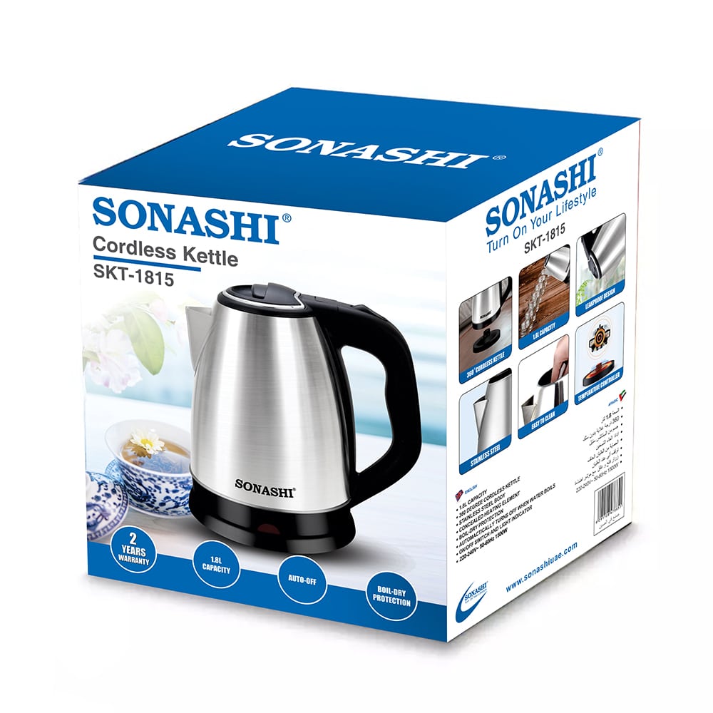 کتری برقی سوناشی مدل SKT-1815 گنجایش 1.8 لیتر | فروشگاه اینترنتی سنتر همراه